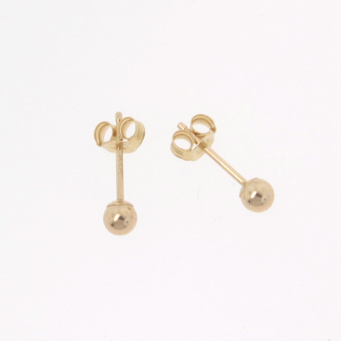 Tiny Ball Stud Earrings, 3mm - 14k Yellow Gold, Rose Gold, or White ...