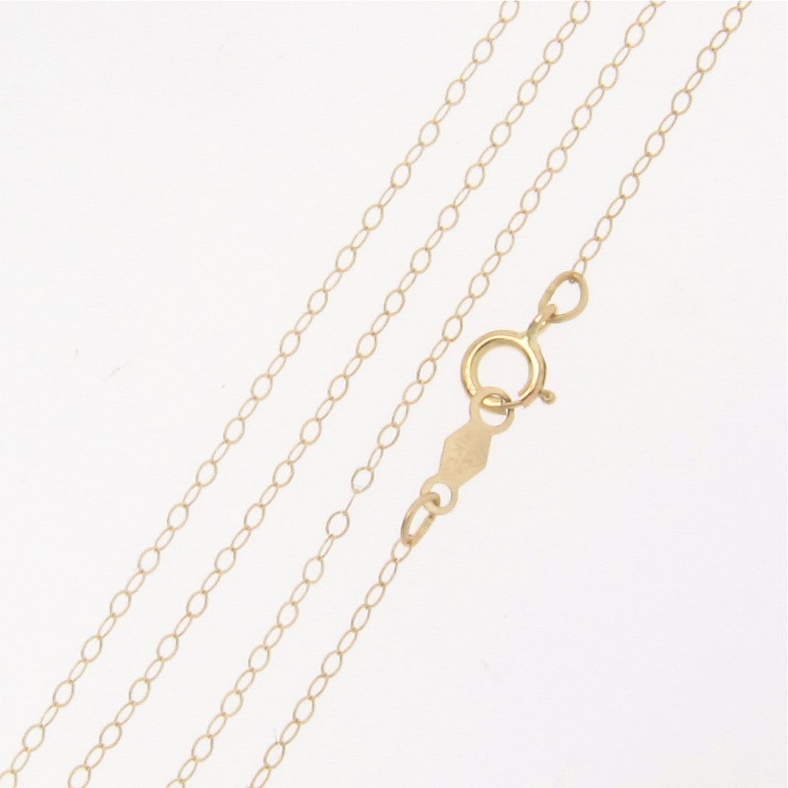 14K Gold Chain - 16", 18", 20", or 24" Solid Gold Cable Chain, 14k ...