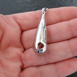 Ash Container Necklace Silver, Teardrop Ashes Cremation Necklace, Pet ...