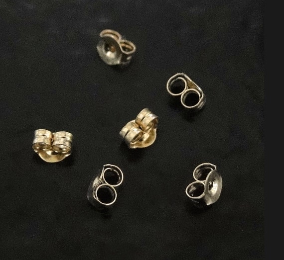 14K Gold Ear Nuts Butterfly Friction Ear Nuts Yellow | Etsy