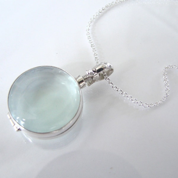 Glass Locket Pendant - Etsy