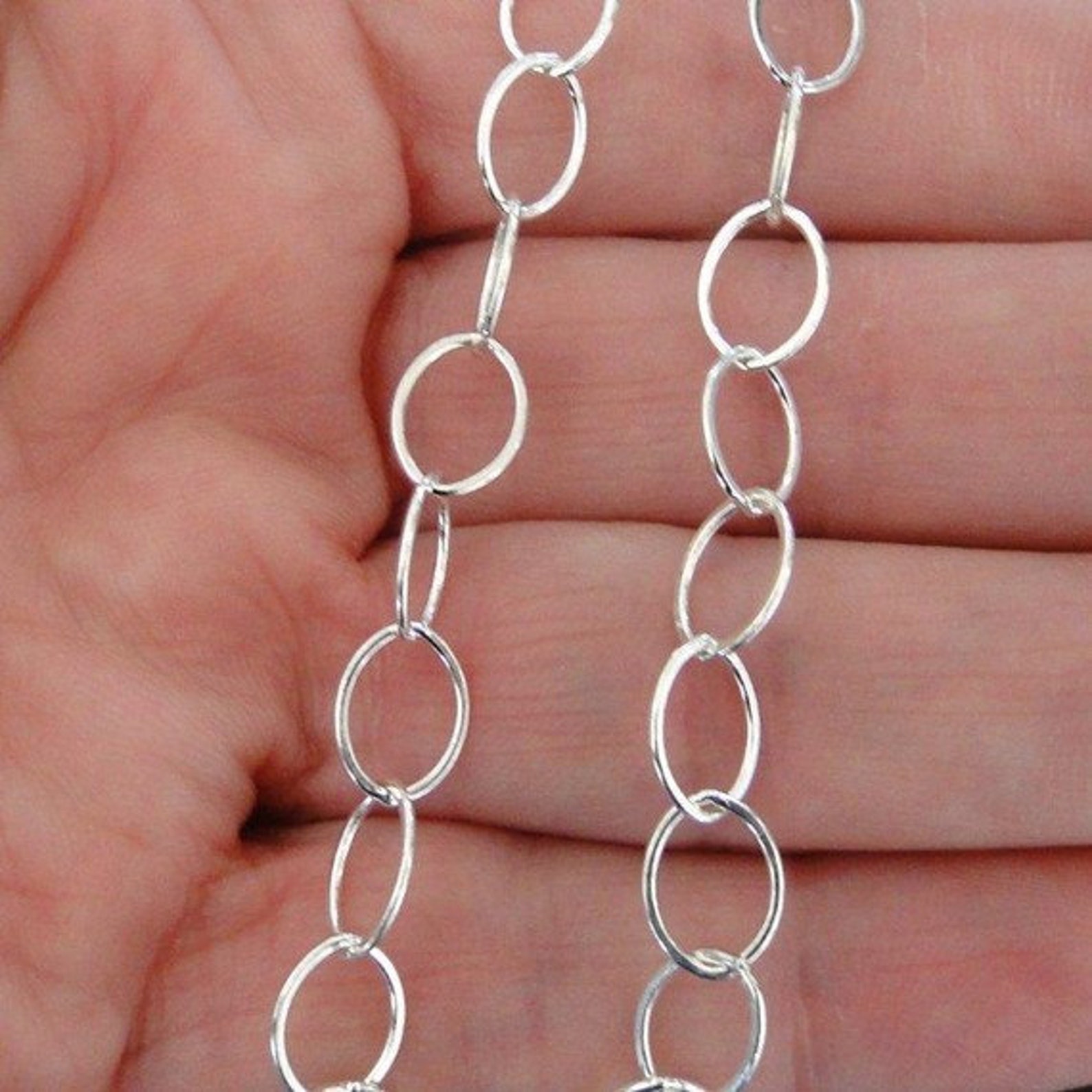 Silver Chain Layering Chain Wrap Around Chain Large - Etsy