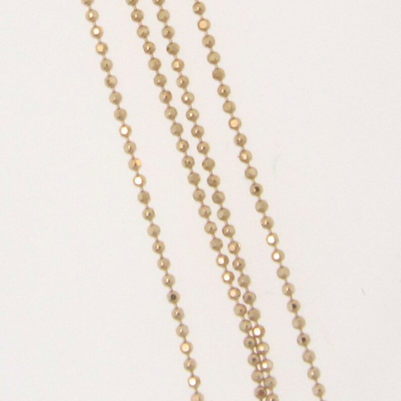 14K Solid Gold Diamond Cut Ball Chain With Clasp 16 Inches or - Etsy