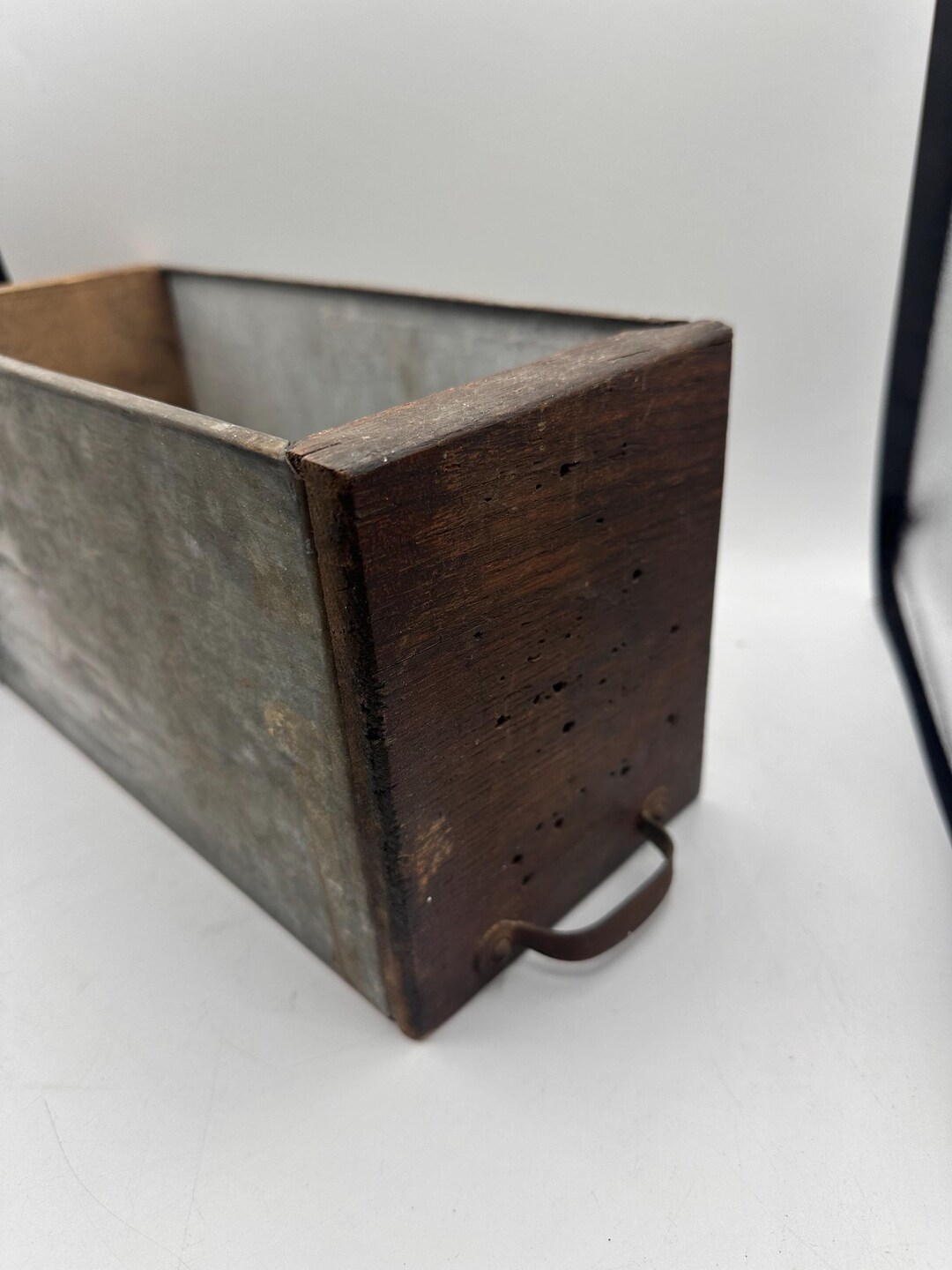 Vintage Box- Wood Metal Box-handmade Large Storage Box-trinket Box Tool ...