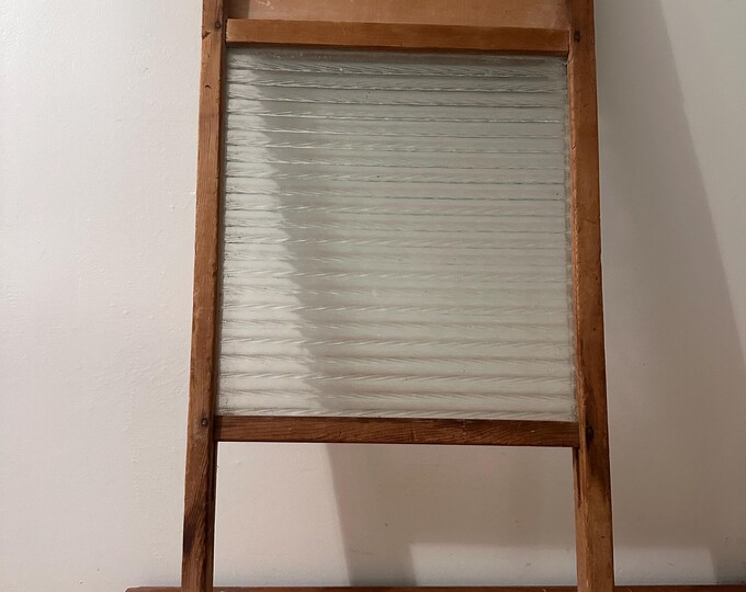 Vintage Glass Washboard Washboard Company Large Crystal Farmhouse Decor ...