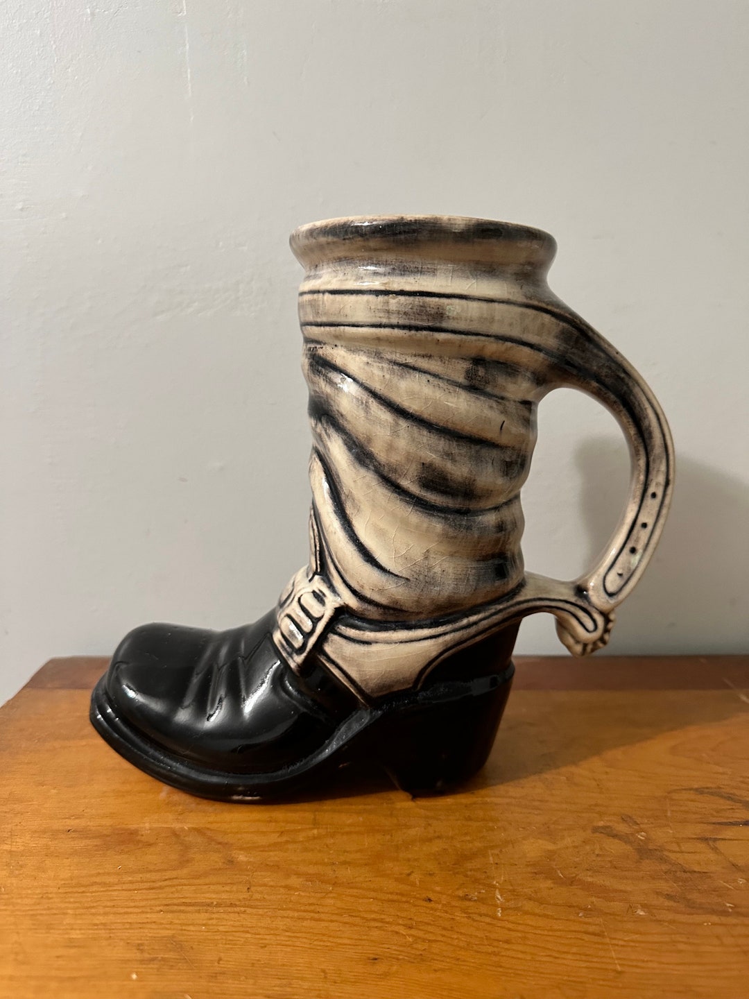Vintage Mccoy Cowboy Boot Beer Stein - Etsy
