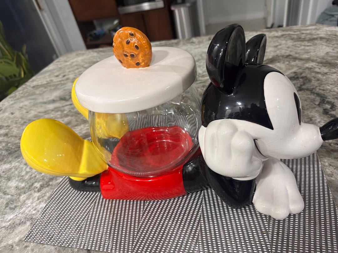 Vintage Large Mickey Mouse Cookie Jar Canister Mid Century Retro