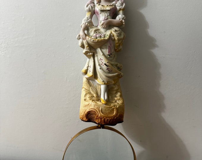 Vintage Magnifying Glass Large Porcelain Woman Handle French Figure - Etsy
