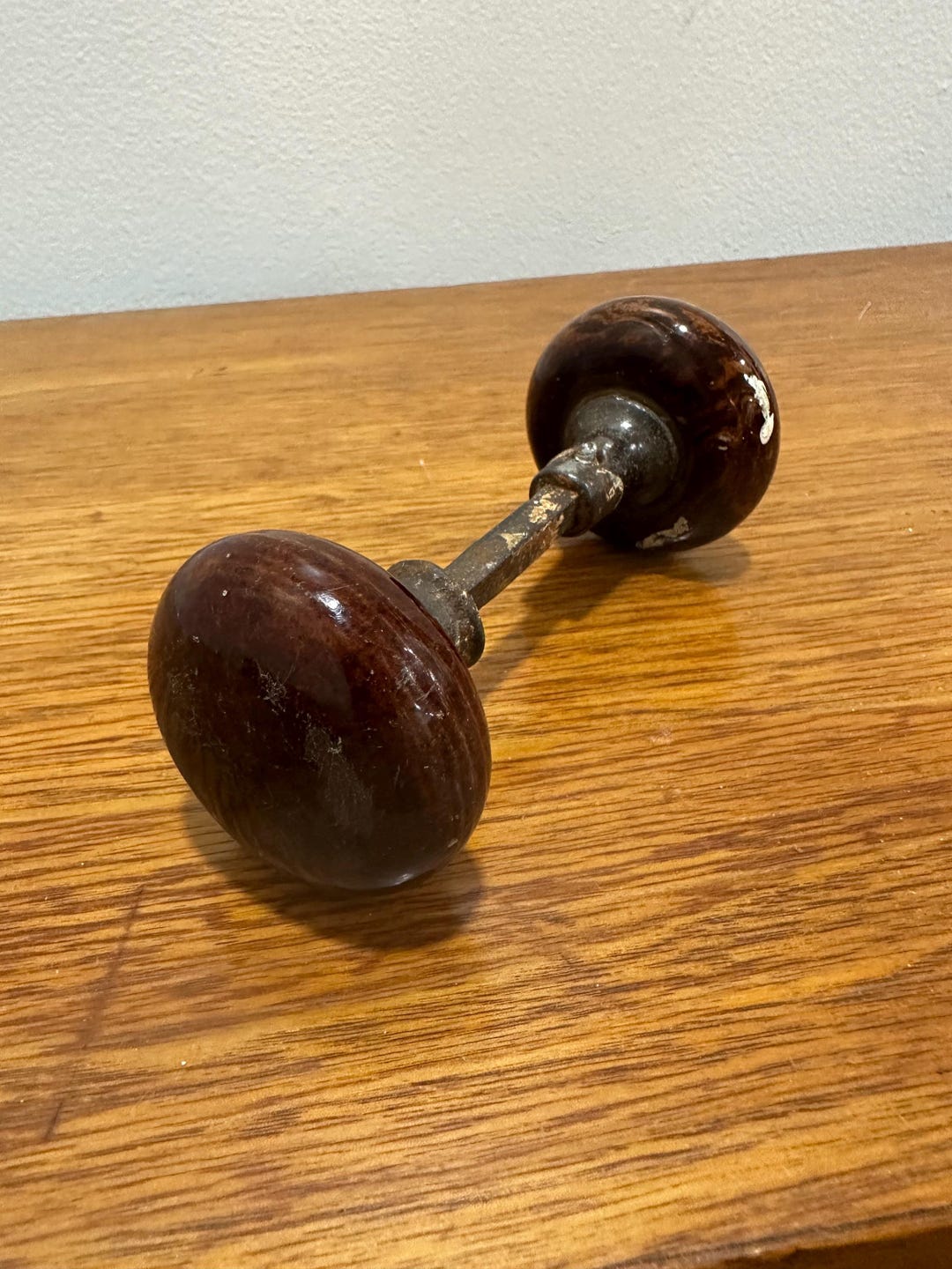 Vintage Brown Porcelain Ceramic Door Knob Farmhouse Decor Country - Etsy