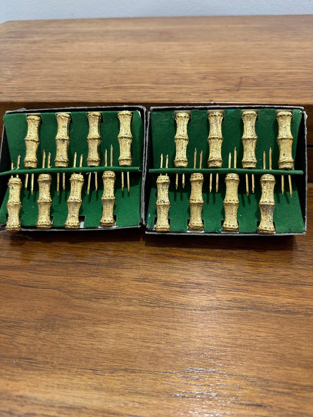 Vintage Cocktail Forks Set of 16 Handles Gold Mid Century Mod Mcm ...