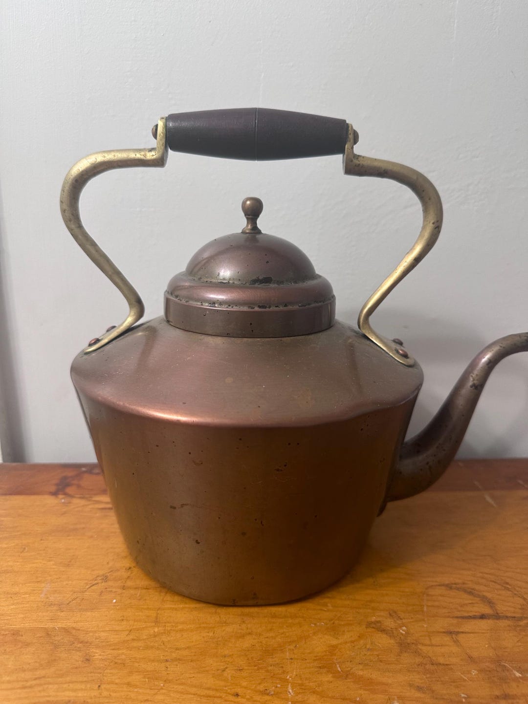 Vintage Mid Century Modern Copper Tea Pot Coffee Pot Espresso Atomic ...