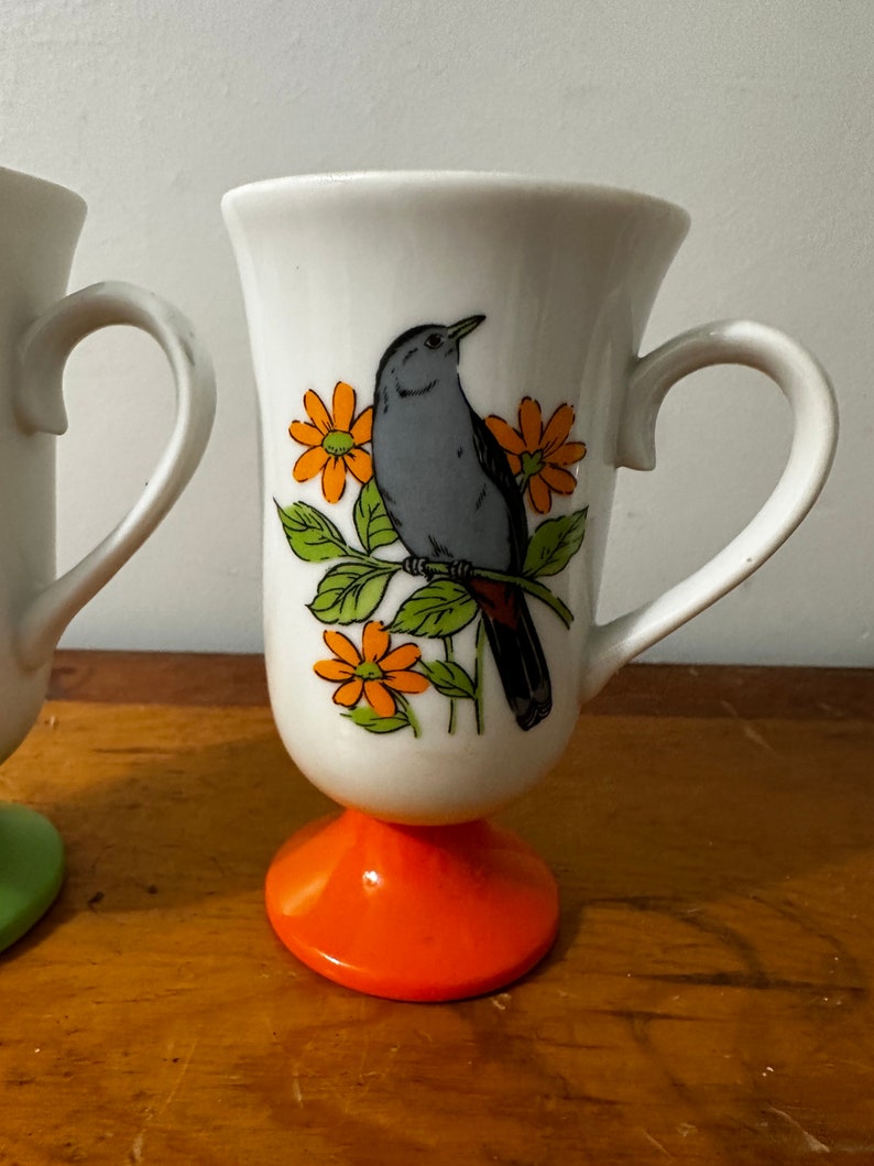 Vintage Fred Roberts Song Bird Mugs, MCM Coffee Tea Cups, Japan - Etsy