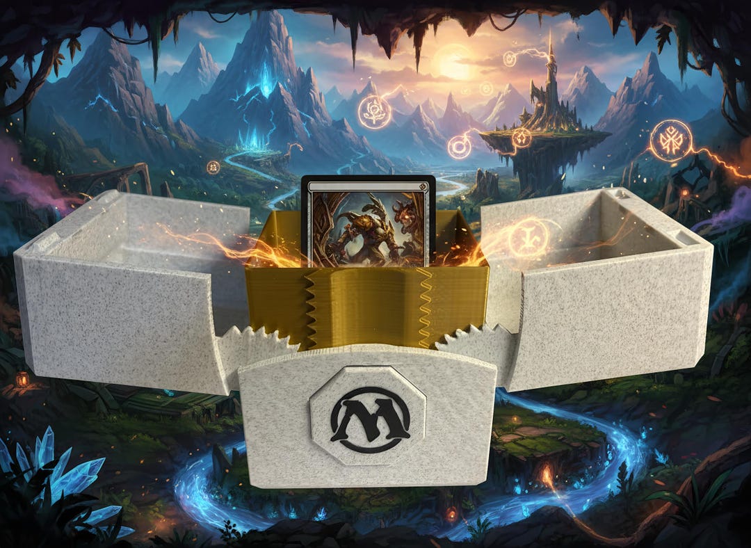 Oversized MTG Geared Commander Box, Magntic Lid and Changable Symbol ...