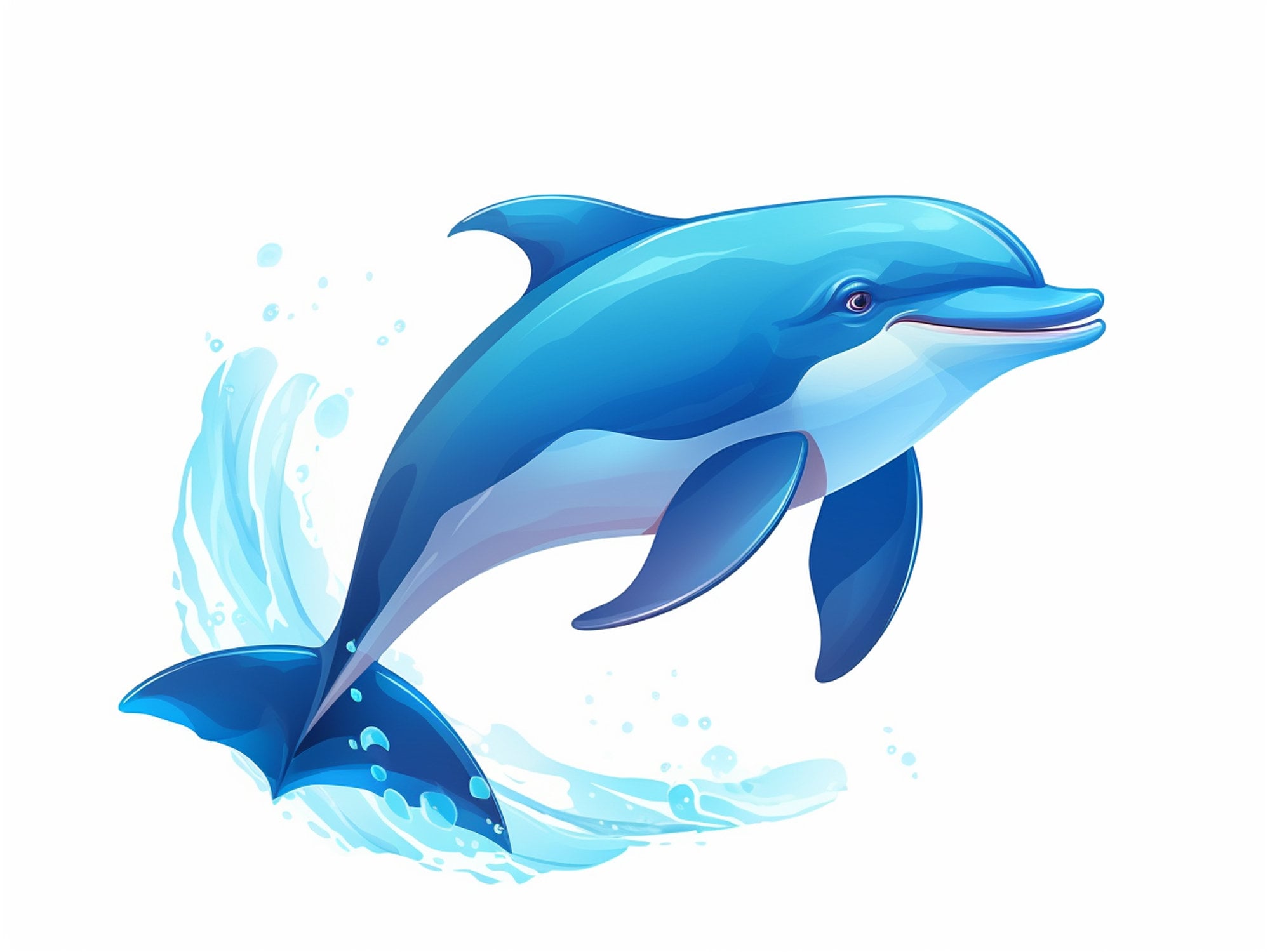 Playful Dolphin Clipart PNG - Etsy