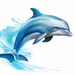 Playful Dolphin Clipart PNG - Etsy