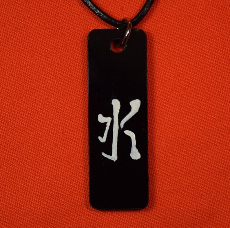 Japanese 'water' Symbol Necklace Hand Painted Kanji | Etsy