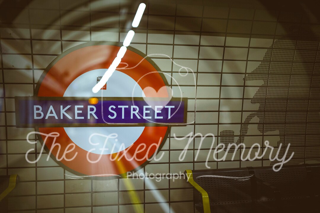 Baker Street Tube Sign Double Exposure Iconic London Digital Print - Etsy