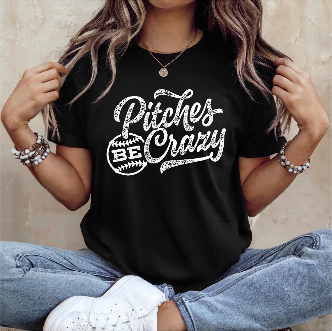 Pitches Be Crazy | Funny Softball Shirt | Softball Game Day Shirt ...