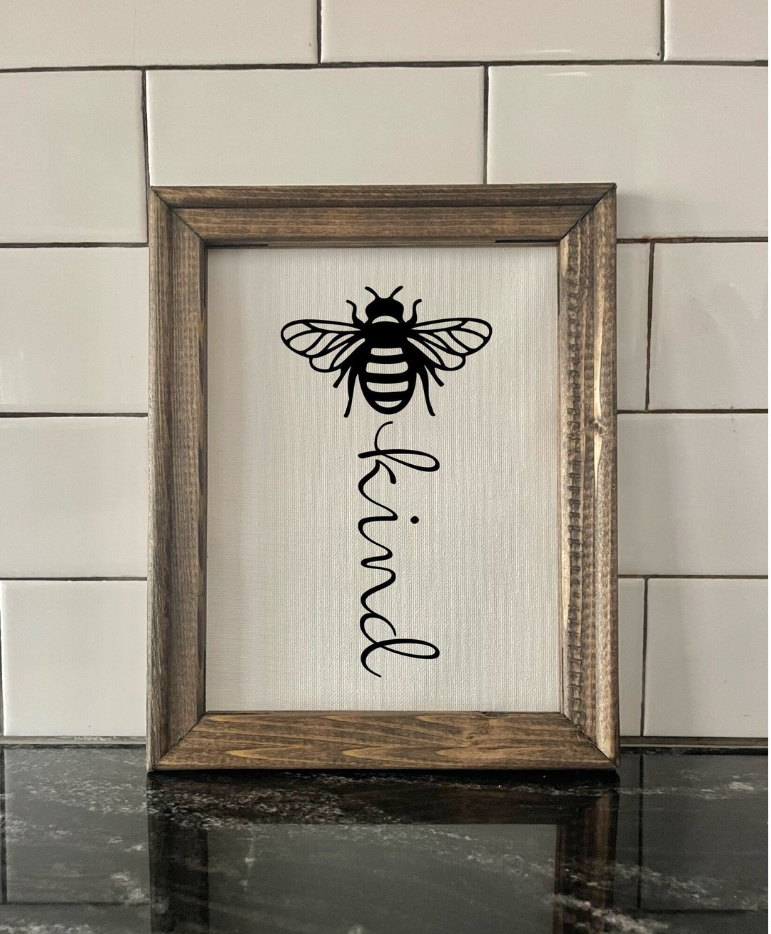 Bee Kind Canvas Sign | Bumblebee Farmhouse Sign | Bee Humble Bumblebee ...