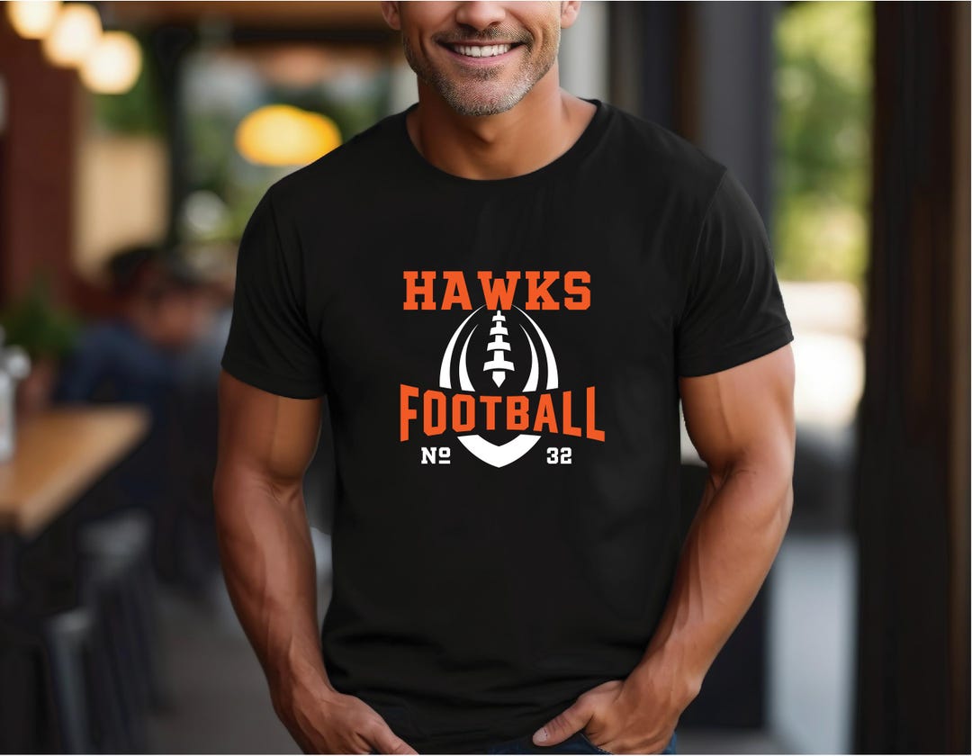 Custom Number Hawks Football Shirt | Hawks Football Shirt | Game Day ...