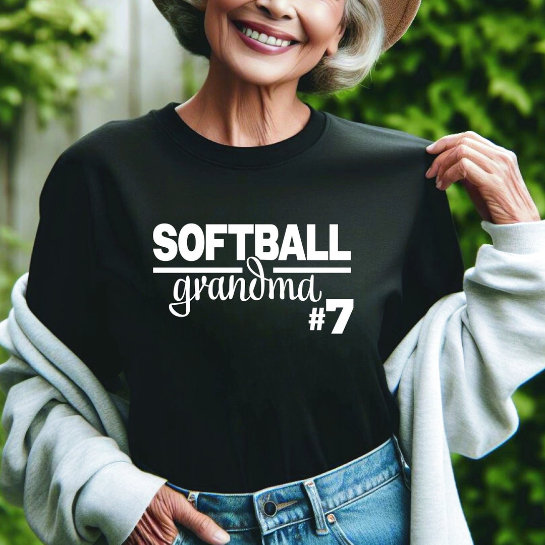 Personalized Softball Grandma Shirt | Custom Grandma Shirt With Athlete ...