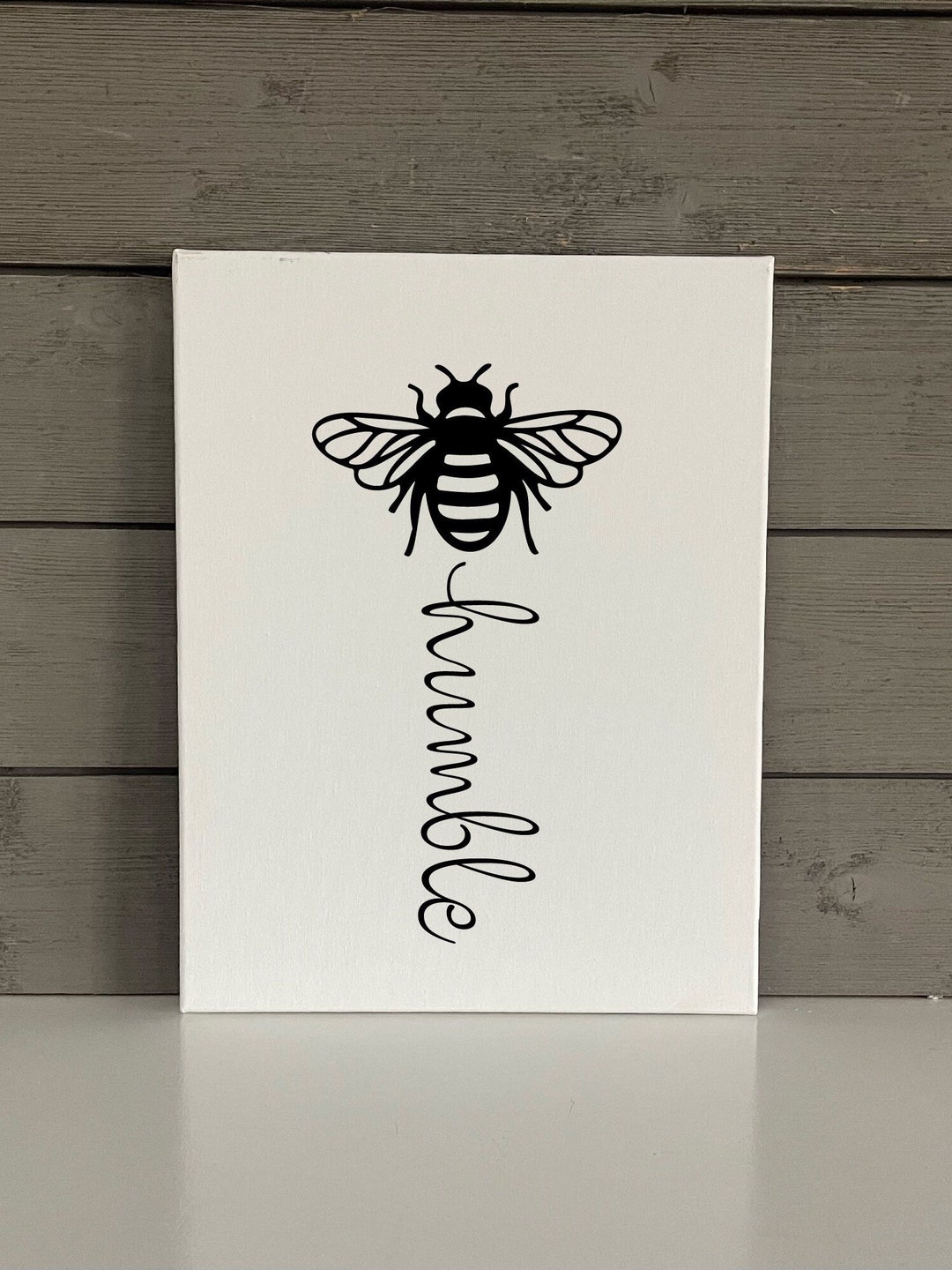 Bee Humble Canvas Sign | Bumblebee Sign | Farmhouse Decor | Nursery ...