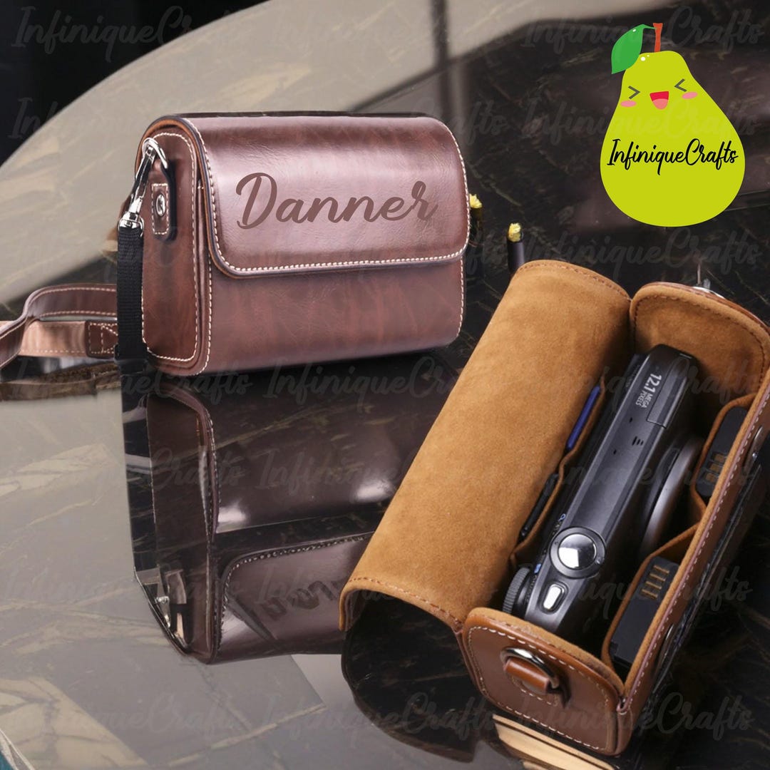 Personalized Leather Camera Bag, Multipurpose Men's Leather Bag ...