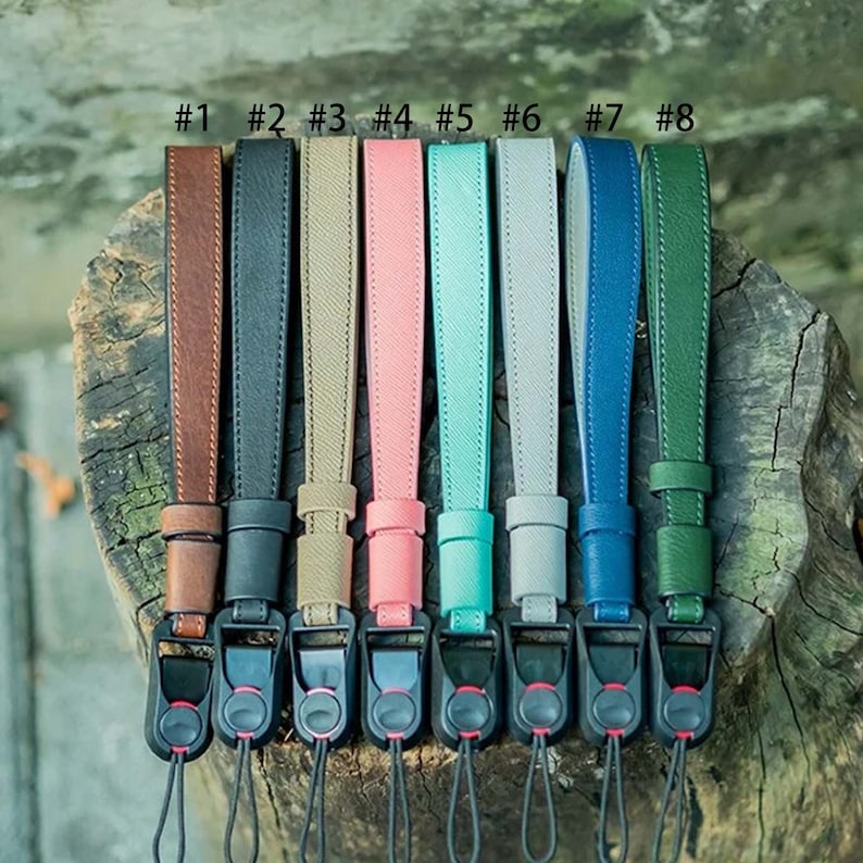 Personalized Leather Camera Wrist Strap, Custom Leather Camera Strap ...