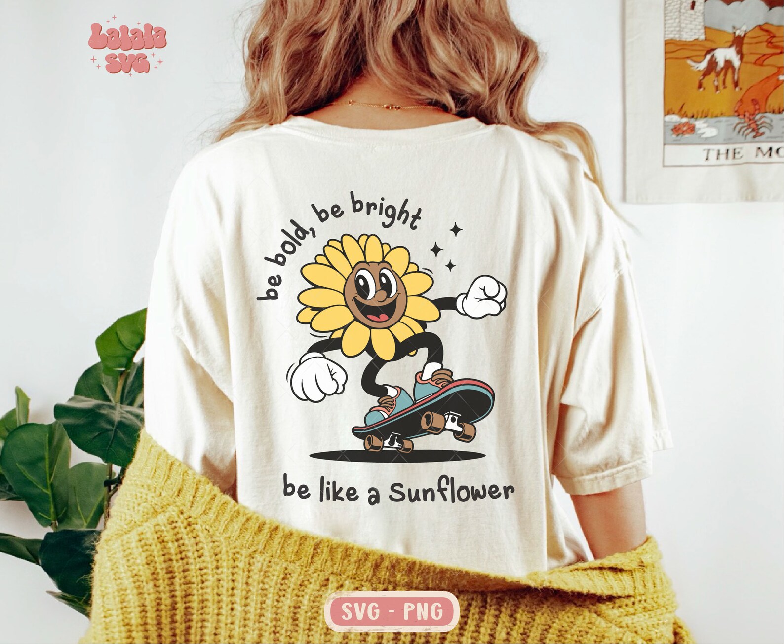 Be Bold Be Bright Be Like A Sunflower Svg, Retro Sunflower Svg ...
