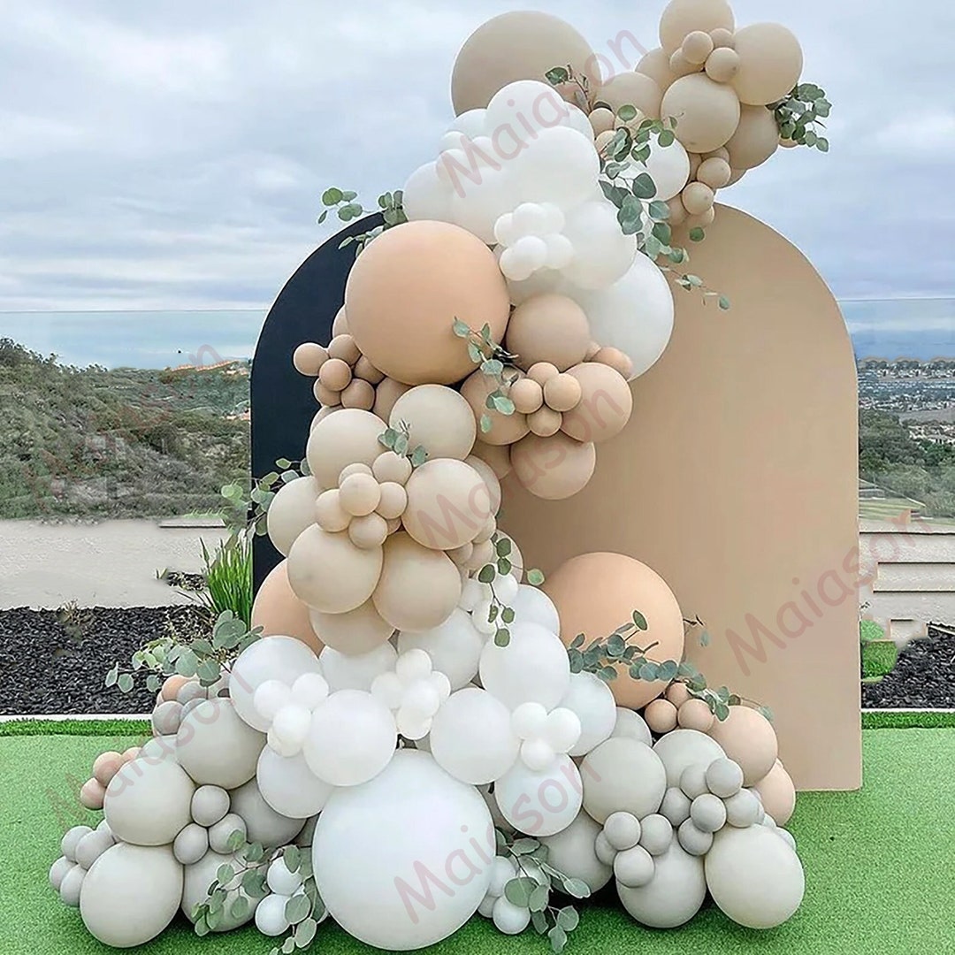 146pcs White Wedding Balloon Garland Blush Cream Beige Balloon Arch Set ...