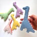 Upcycled Cashmere Dippy Dino Rattle Pastels - Etsy