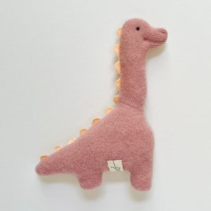 Upcycled Cashmere Dippy Dino Rattle Pastels - Etsy