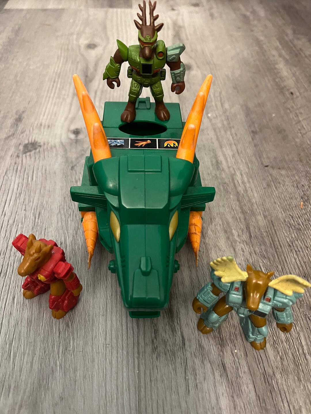 Battling Deer Stalker Chariot and 3 Battle Beast Figures 1987 - Etsy