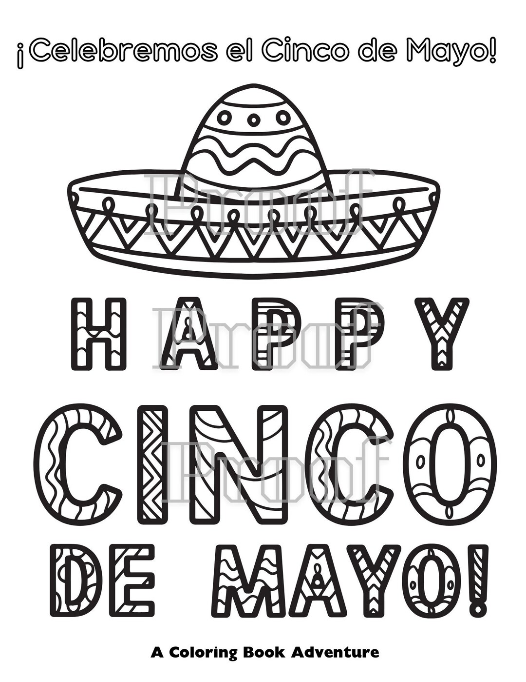 Cinco De Mayo Coloring Book for Kids Celebrate and Learn Cinco De Mayo ...