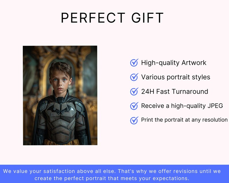 Custom Superhero & Prince Portrait - Personalized Gift From Photo ...