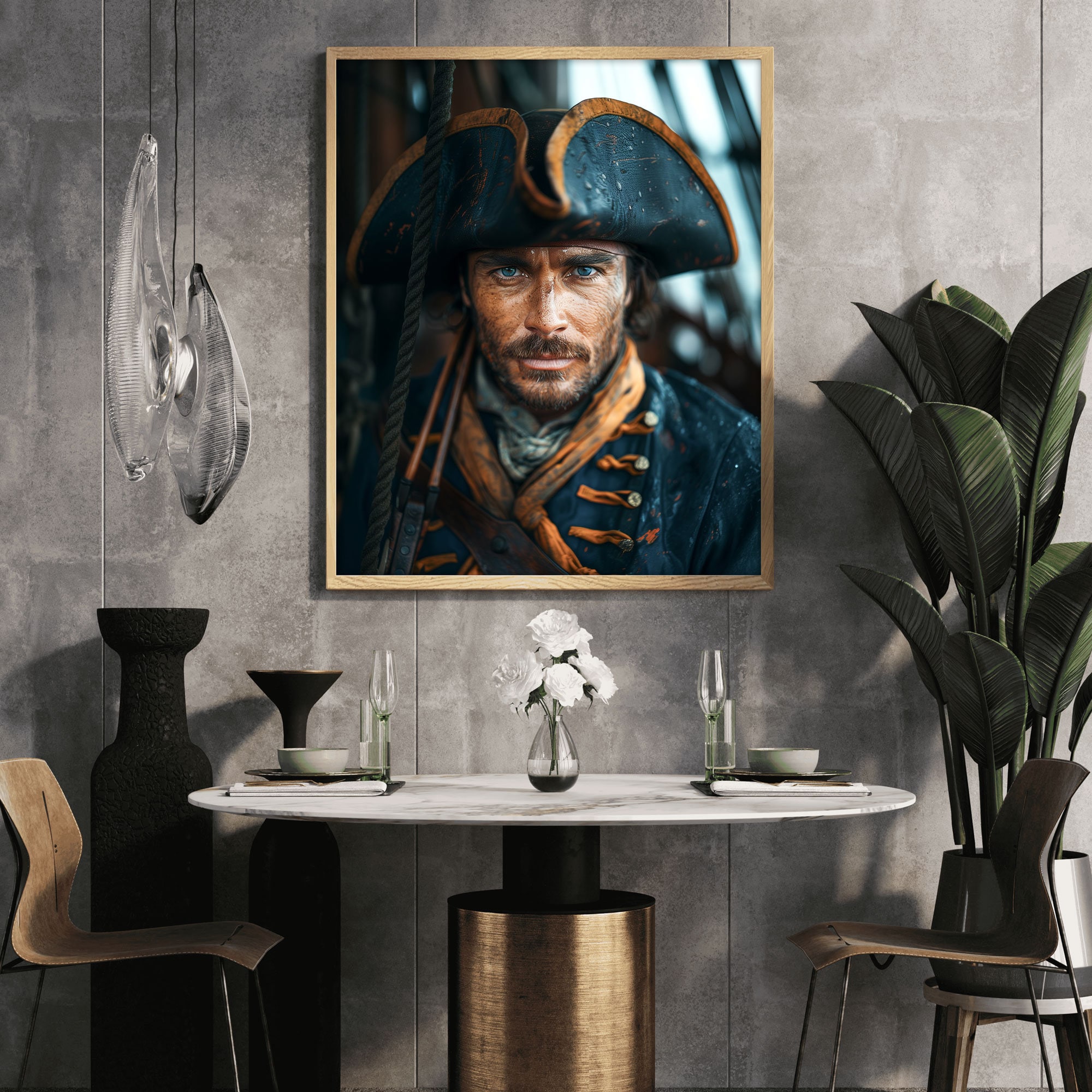 Custom Portrait From Photo Pirate Elegant Personalized Victorian ...