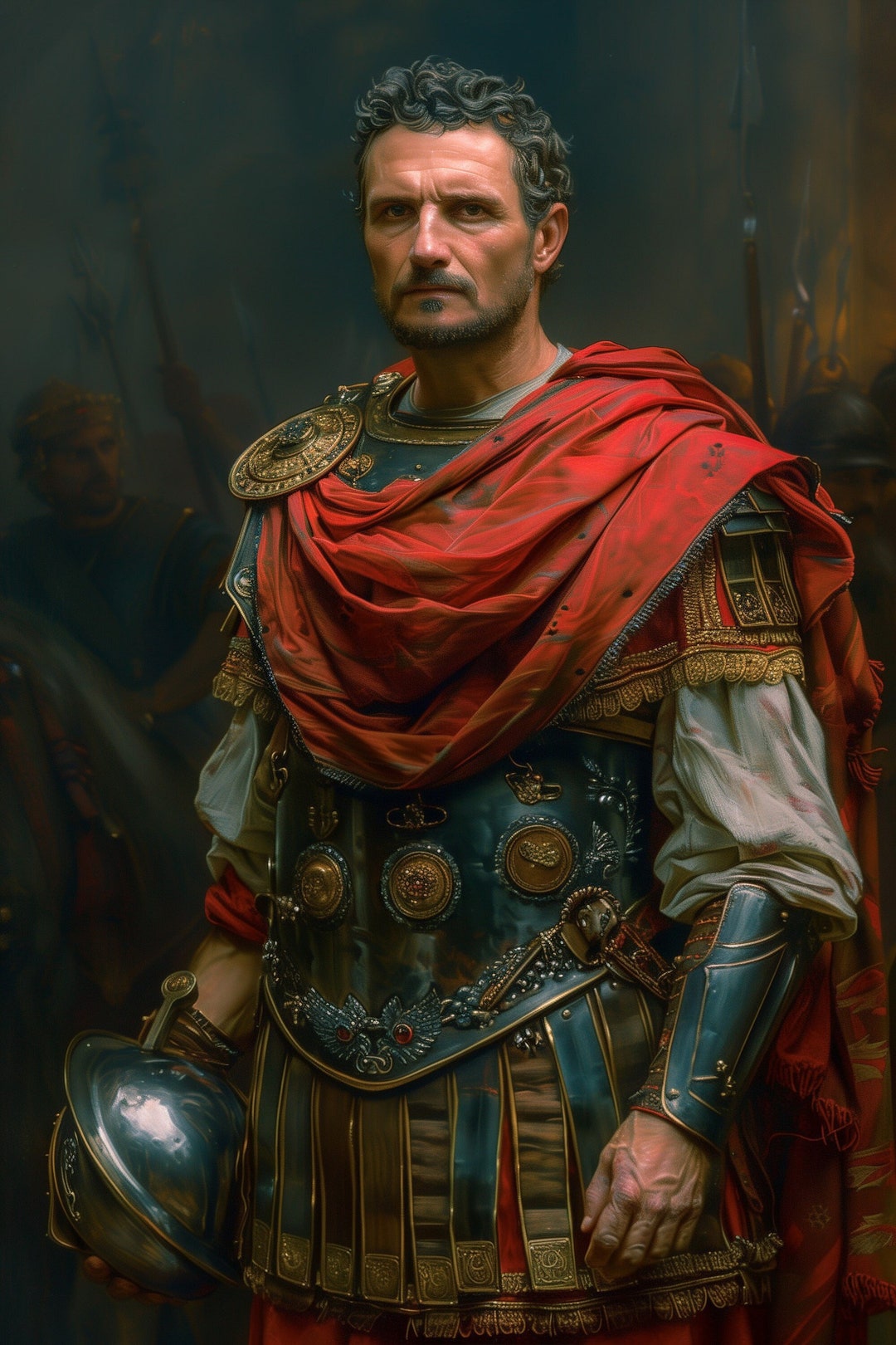 Custom Portrait From Photo Roman Greek Cesar Personalized Artwork, Wall ...