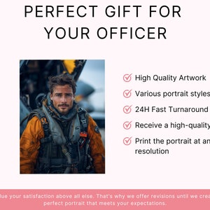 Custom Portrait From Photo Pilot Officer Army Military Personalized ...