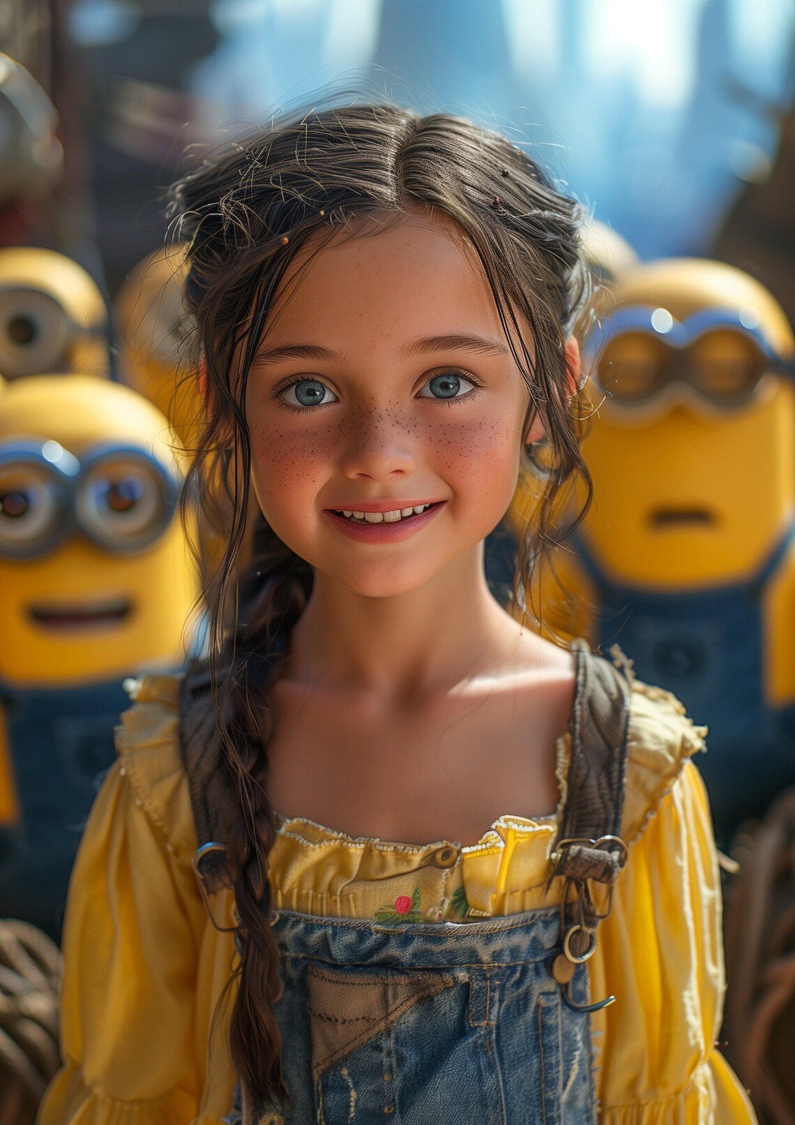 Custom Girl Minion Portrait Personalized Gift From Photo Minion Cartoon ...