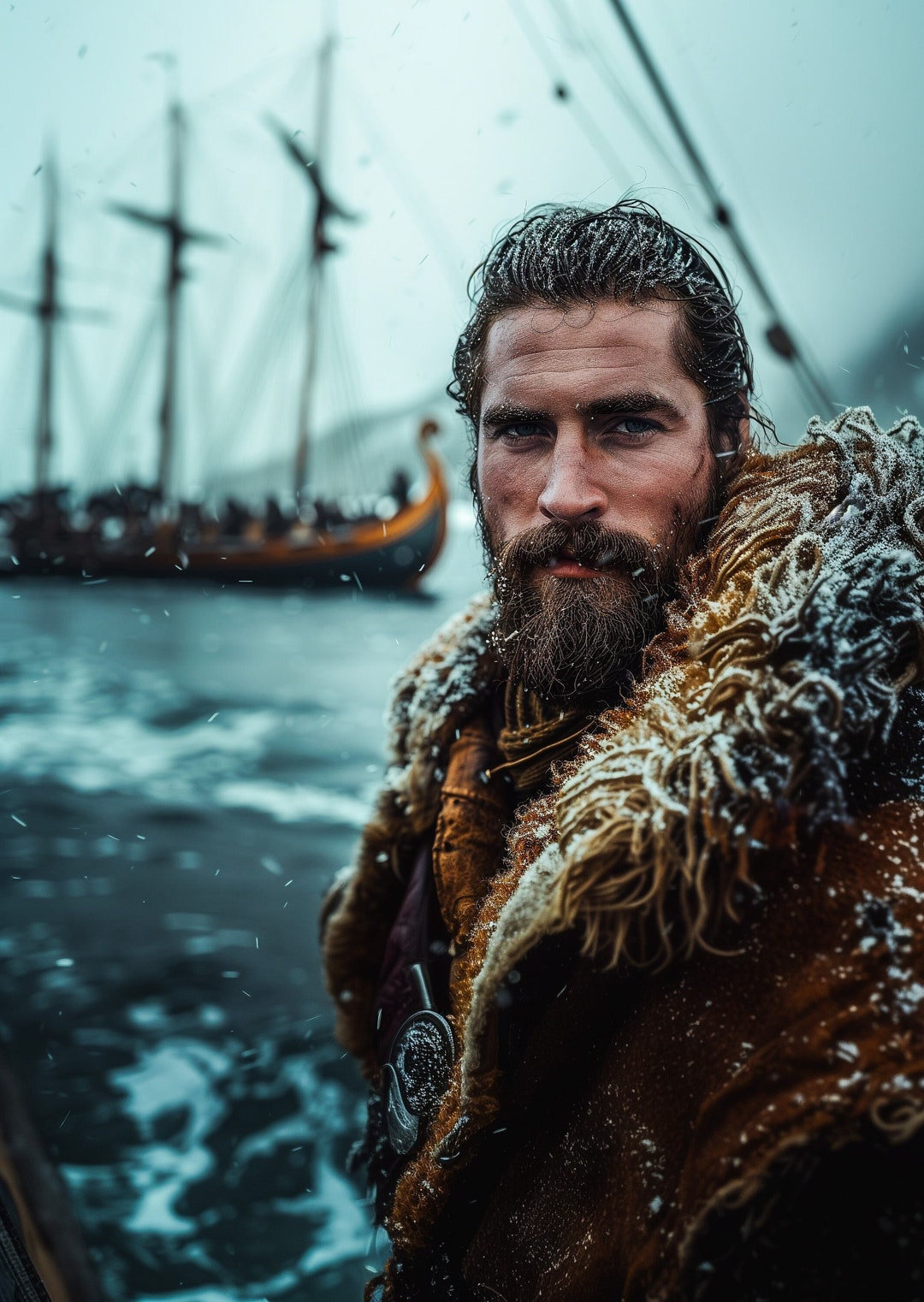 Custom Portrait From Photo Viking Elegant Personalized Renaissance ...