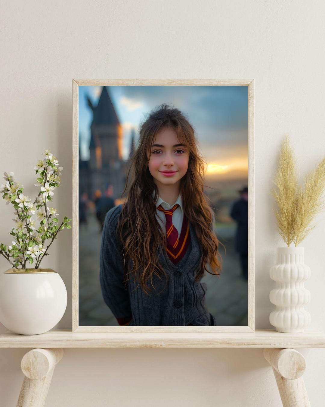 Custom Girl Magic Student Portrait Personalized Gift From Photo Magical ...