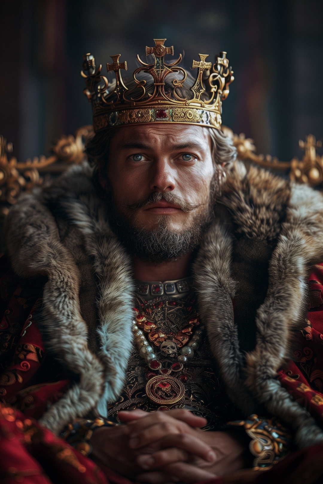 Custom Portrait From Photo King Elegant Personalized Renaissance Royal ...