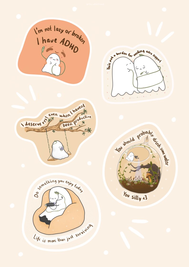 Digital Stickers - ADHD Reminders - Etsy