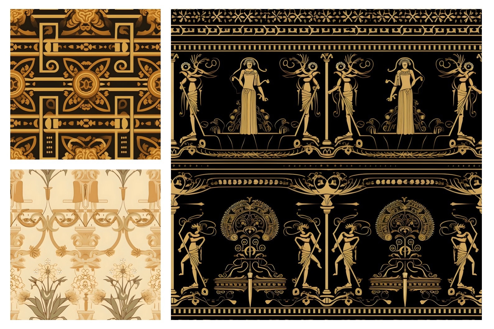 Ancient Greek Digital Paper, Seamless Ancient Greek Patterns Printable ...