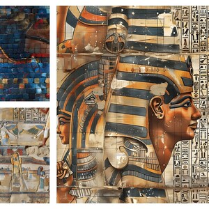 Ancient Egypt Digital Paper, Seamless Ancient Egypt Printable Textures ...