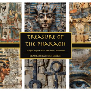 Ancient Egypt Digital Paper, Seamless Ancient Egypt Printable Textures ...