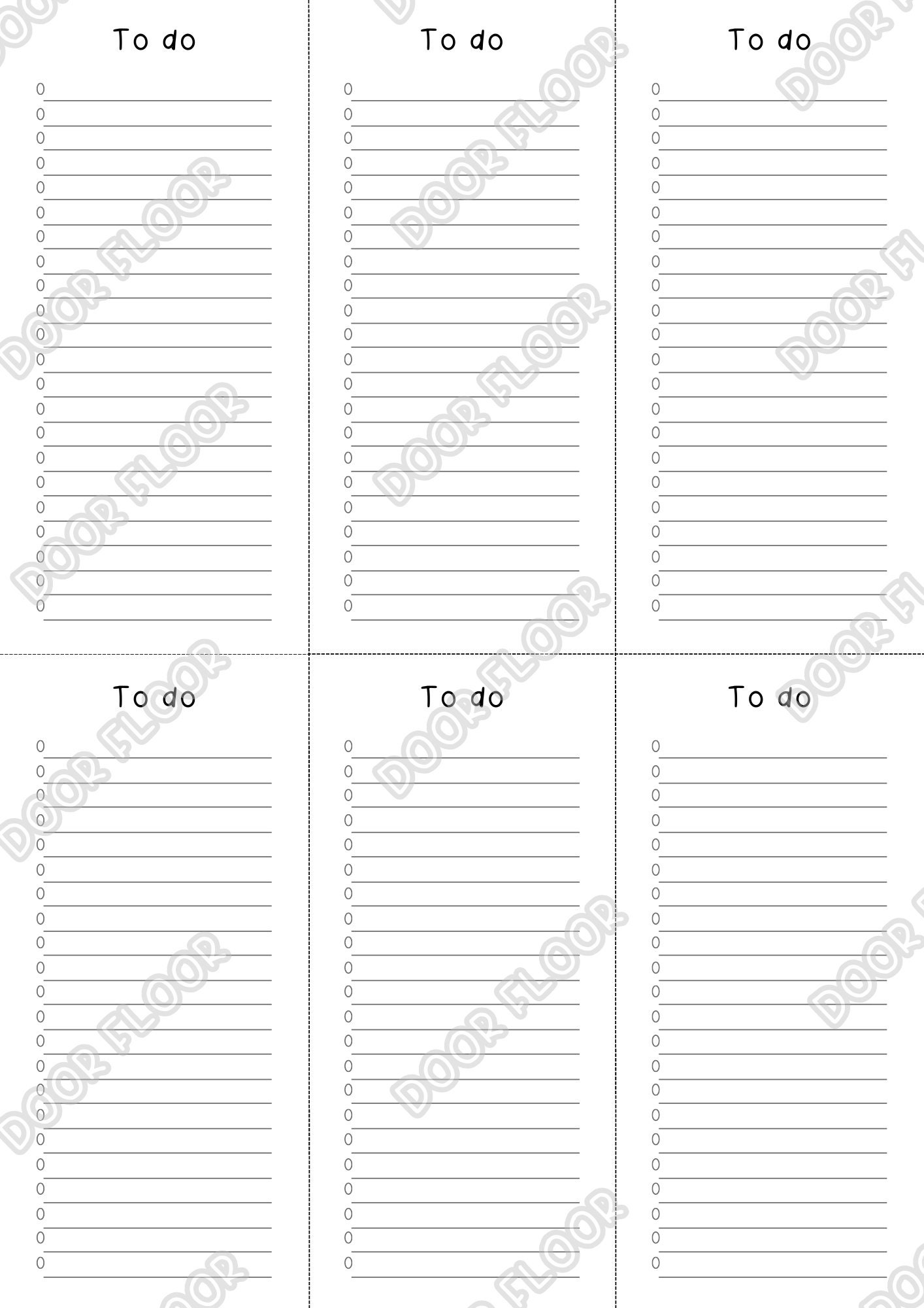 Printable to Do List Checklist Digital Download Instant Download Plain ...