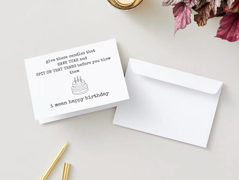 Hawk Tuah Girl Birthday Card, Spit on That Thang, Funny Card for ...