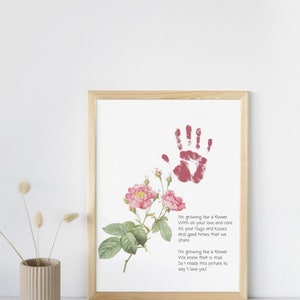 Mother’s Day Flower Photo, Mother’s Day Handprint Photo Print Out ...