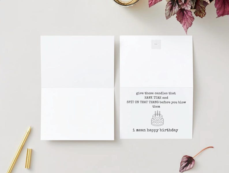 Hawk Tuah Girl Birthday Card, Spit on That Thang, Funny Card for ...